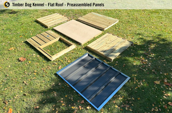 Timber Dog Kennel (Flat Roof) - SteelChief