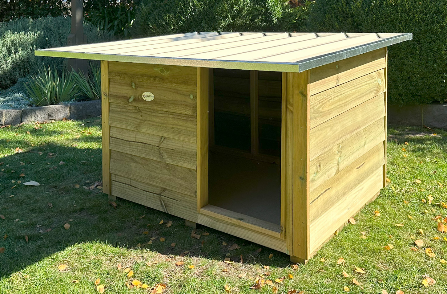 Timber Dog Kennel (Flat Roof) - SteelChief