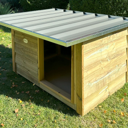 Timber Dog Kennel (Flat Roof) - SteelChief