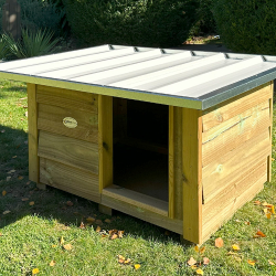 Timber Dog Kennel (Flat Roof) - SteelChief