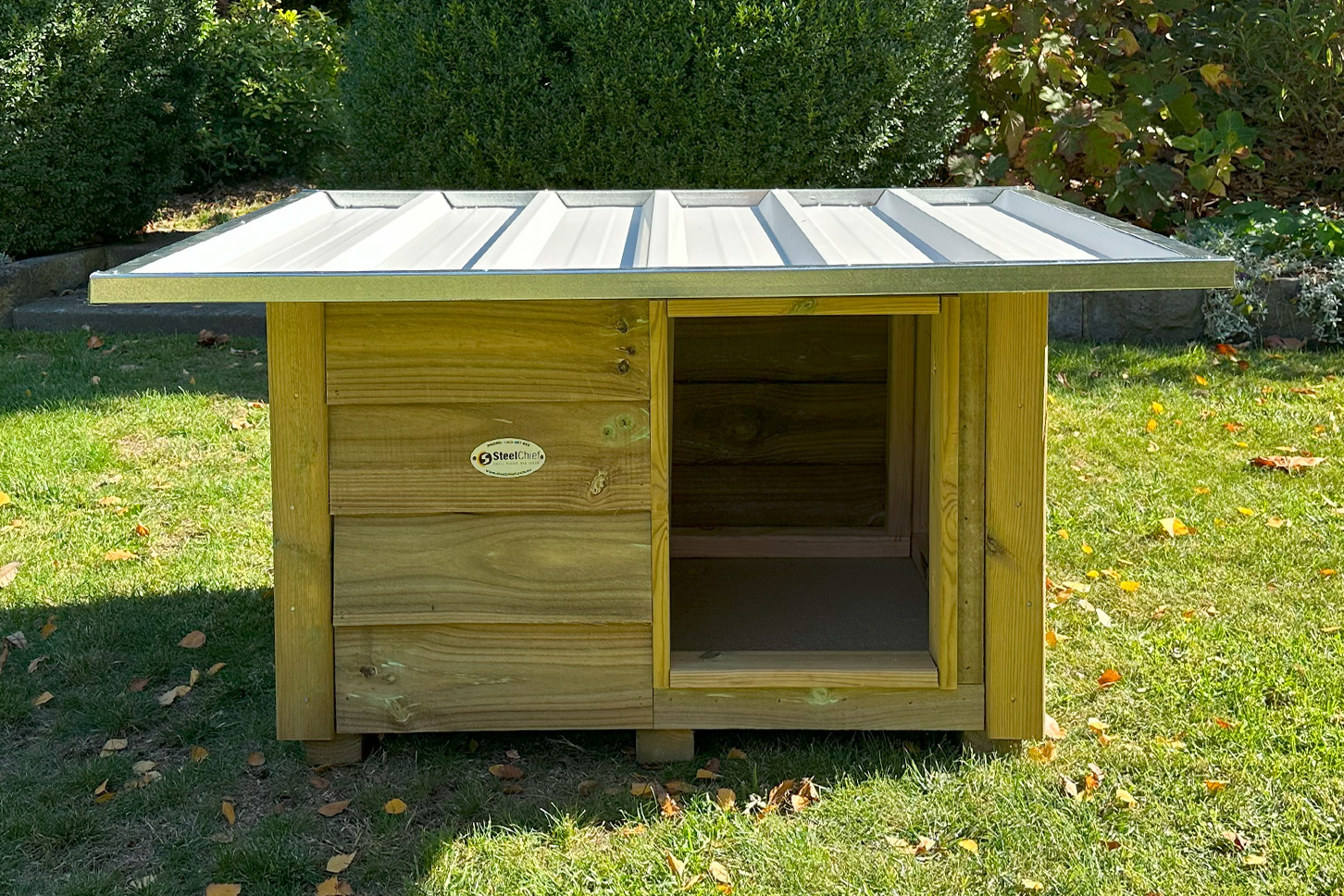 Timber Dog Kennel (Flat Roof) - SteelChief