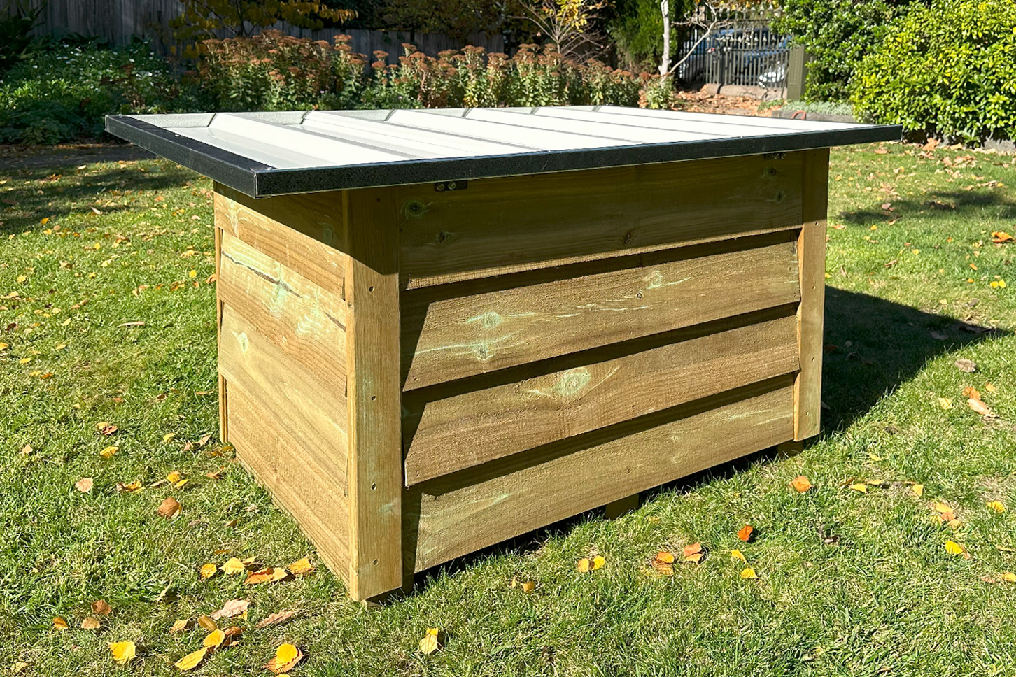 Timber Dog Kennel (Flat Roof) - SteelChief