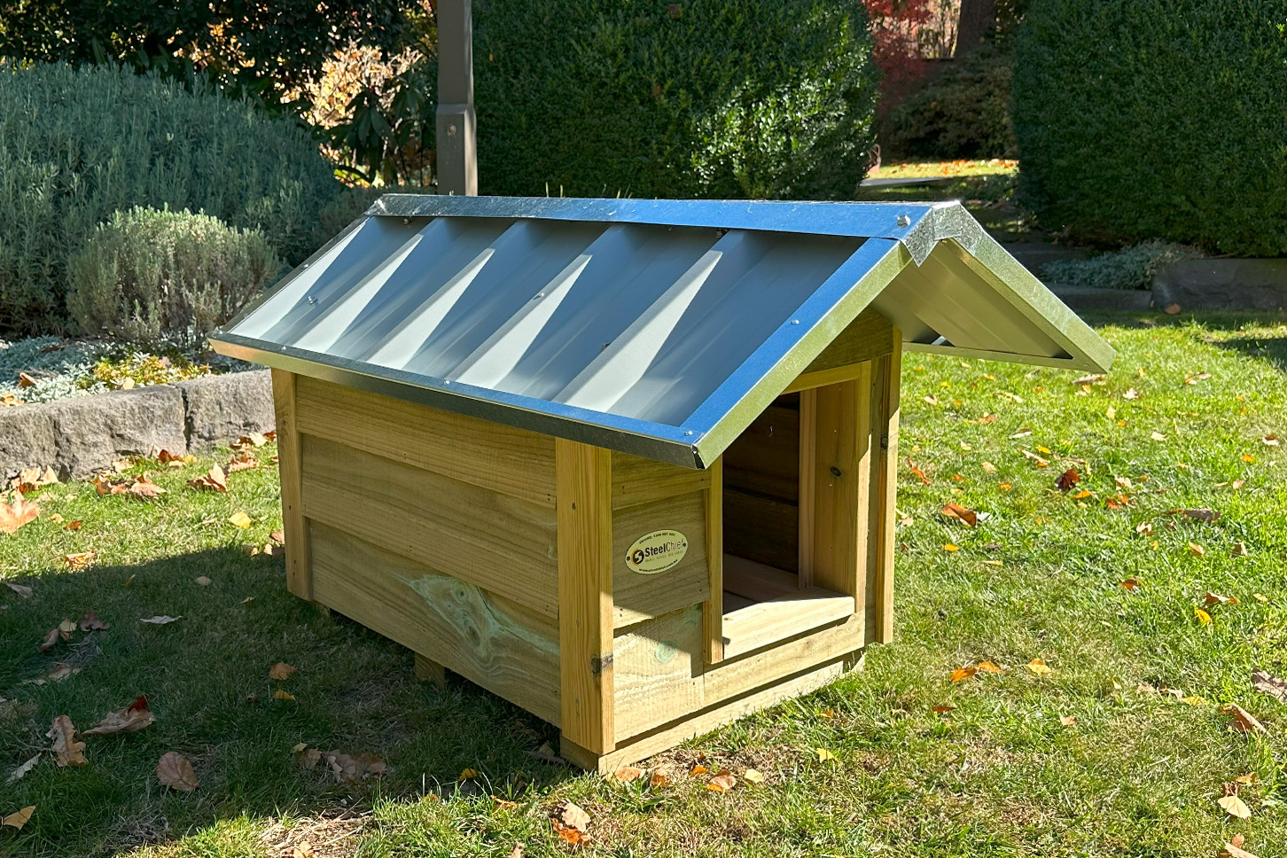 Timber Dog Kennel (Gable Roof) – Eco-Friendly & Durable - SteelChief