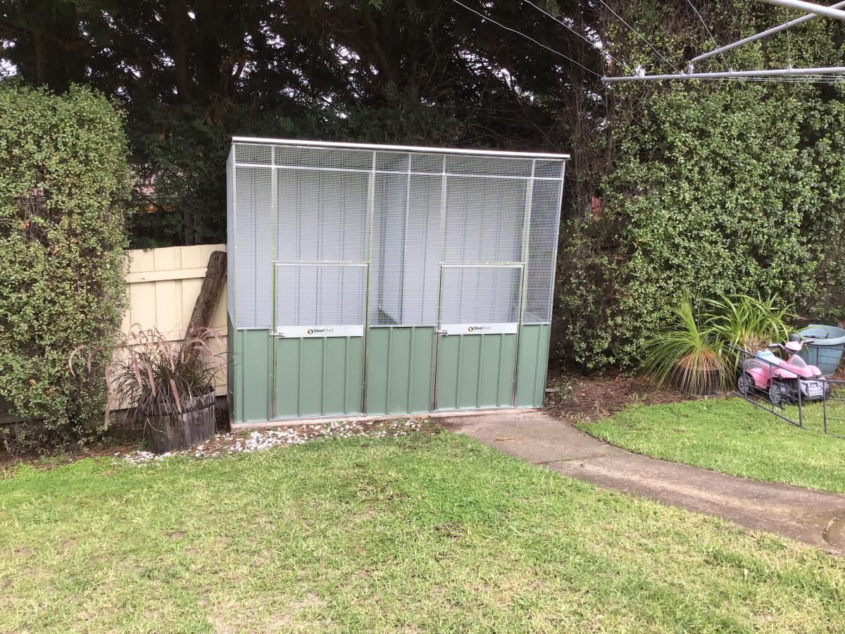 Skillion Roof Bird Aviaries - Custom Made in Australia | SteelChief