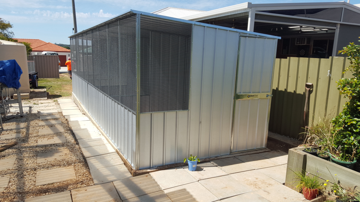 Skillion Roof Bird Aviaries - Custom Made in Australia | SteelChief